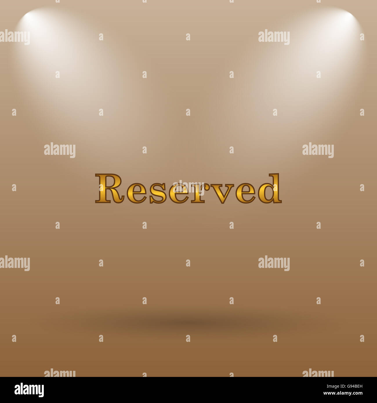 Reserved icon. Internet button on brown background Stock Photo - Alamy