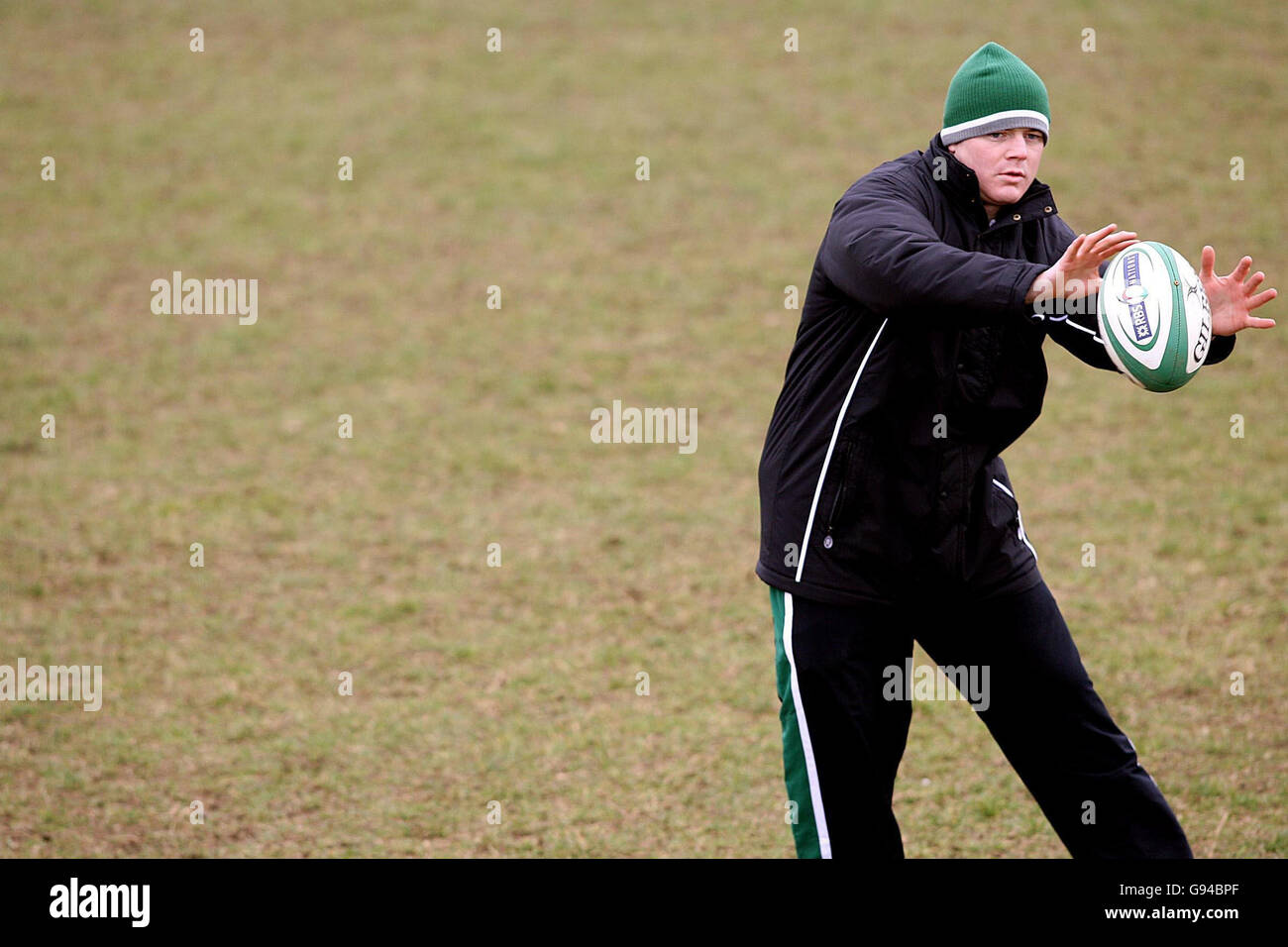 Ireland's Brian O'Driscoll during a training session at St Gerard's ...
