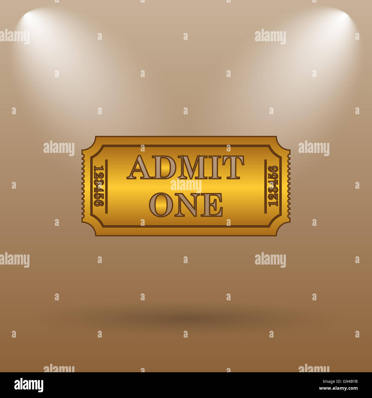 Golden raffle ticket hi-res stock photography and images - Alamy