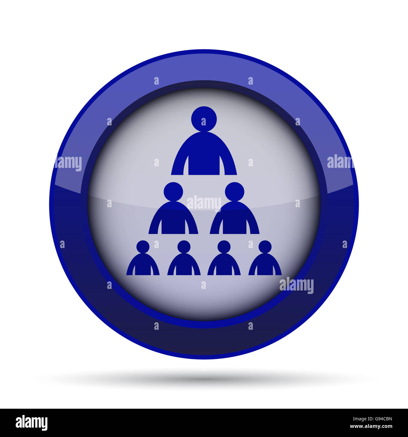 Organizational chart with people icon. Internet button on white ...
