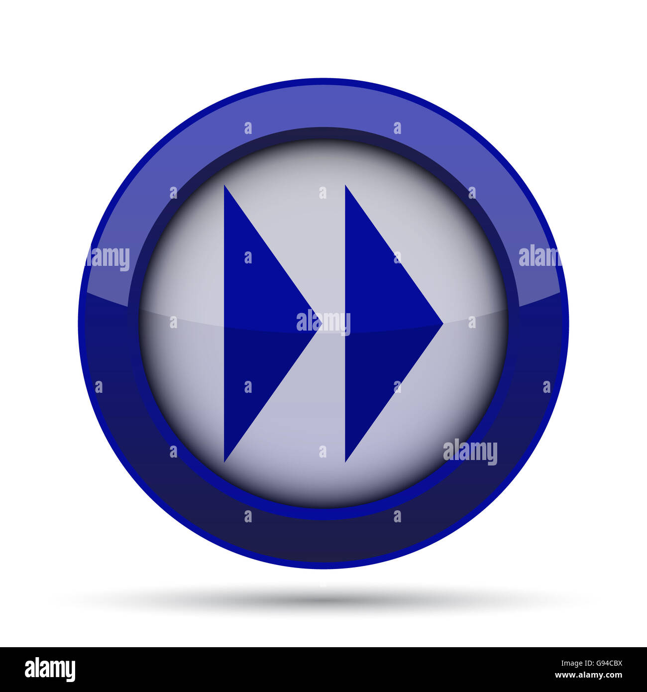 Fast forward sign icon. Internet button on white background Stock Photo ...