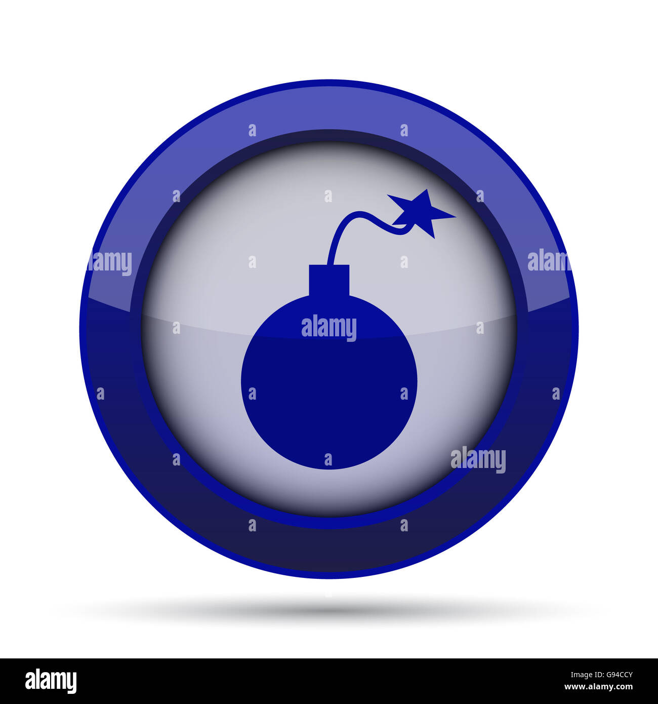 Bomb icon. Internet button on white background Stock Photo - Alamy