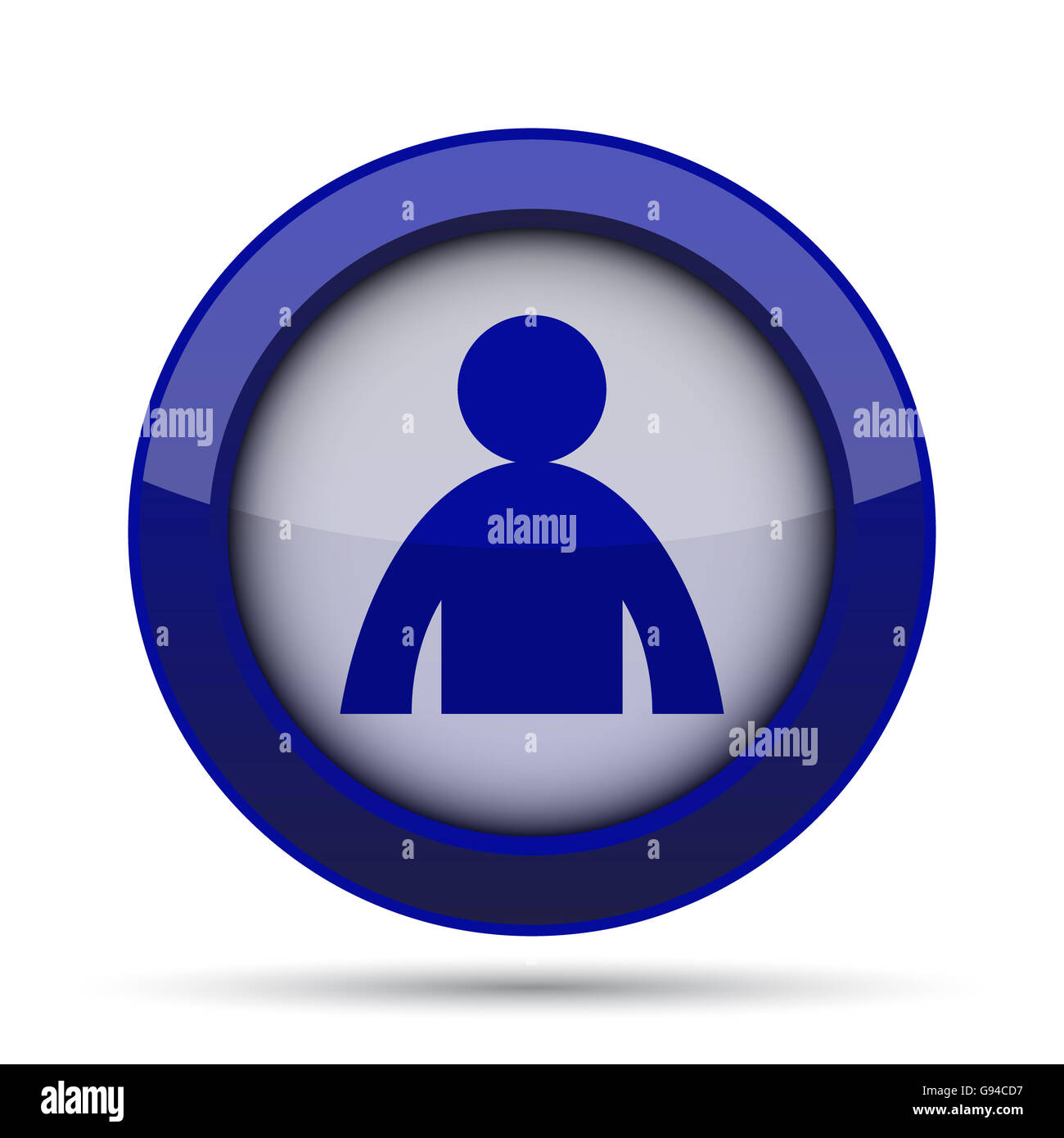 User profile icon. Internet button on white background Stock Photo - Alamy