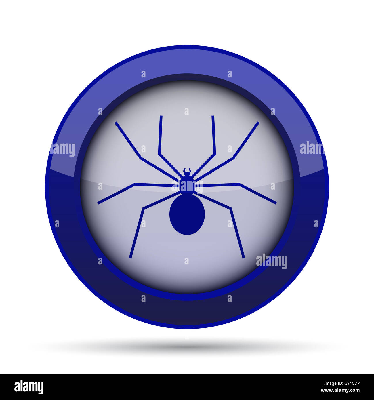 Spider icon. Internet button on white background Stock Photo - Alamy