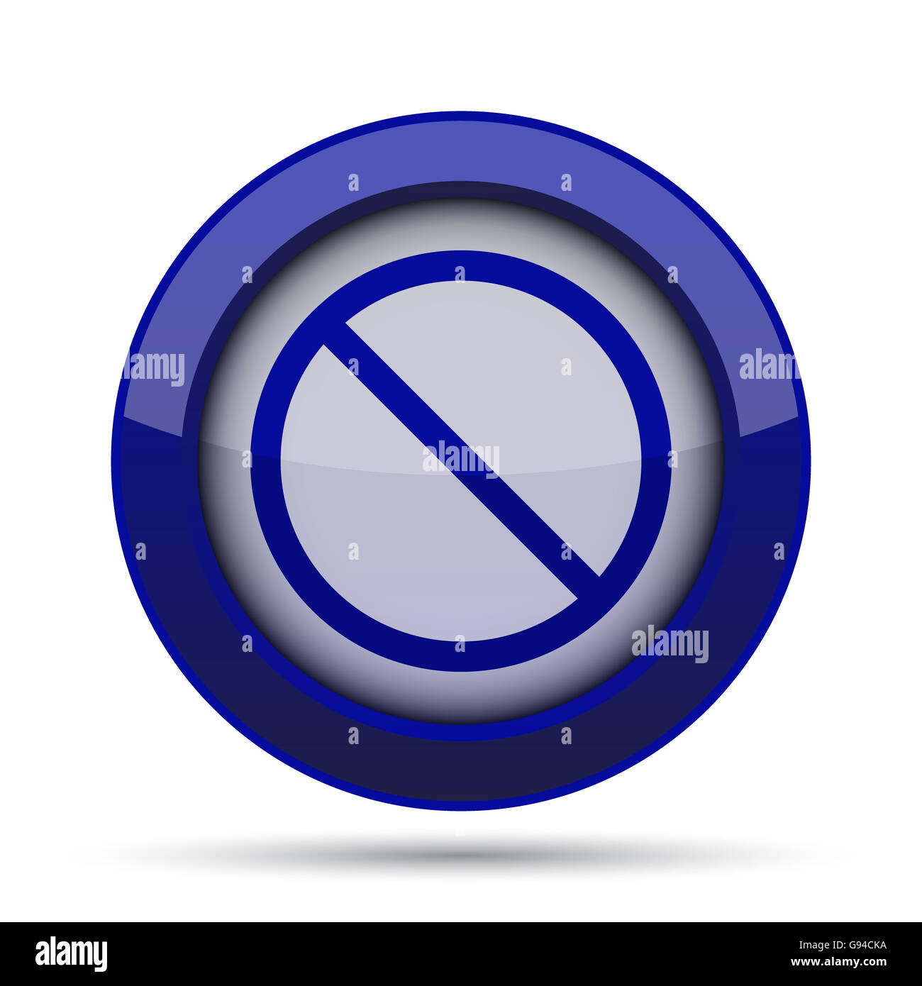 Forbidden icon. Internet button on white background Stock Photo - Alamy