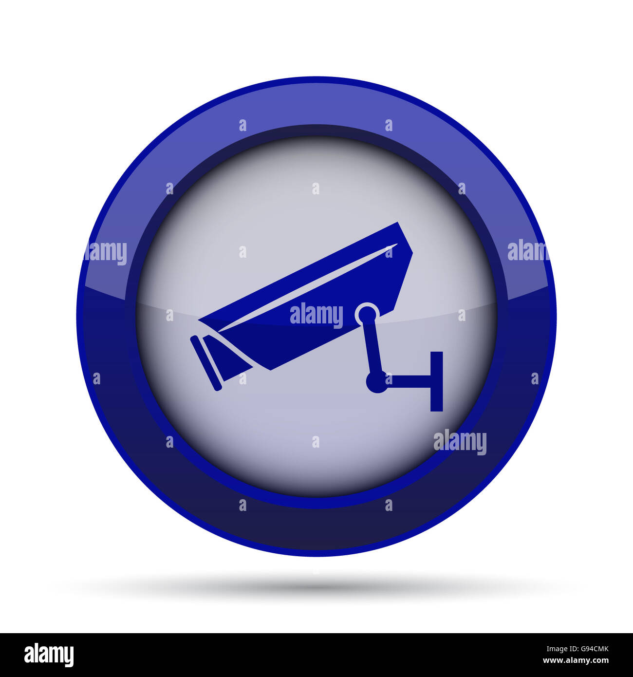 Surveillance camera icon. Internet button on white background Stock ...