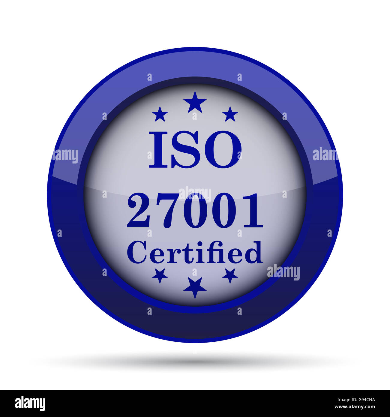ISO 27001 icon. Internet button on white background Stock Photo - Alamy