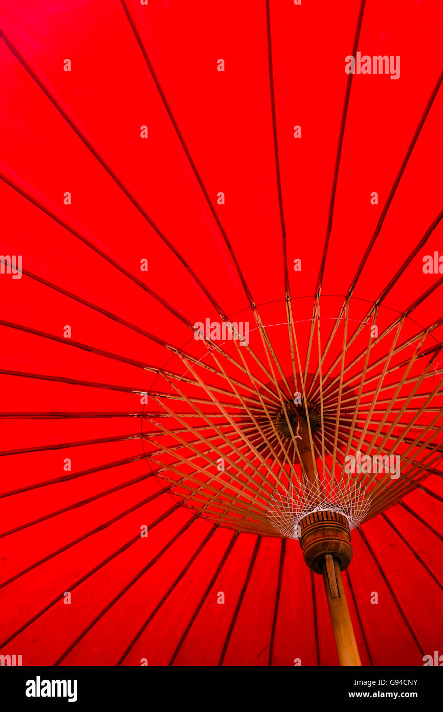 Red wax paper chinese umbrella hi-res stock photography and images - Alamy