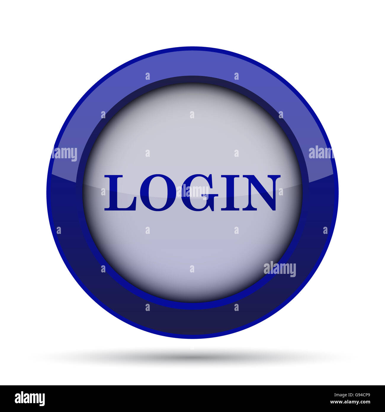Login icon. Internet button on white background Stock Photo - Alamy