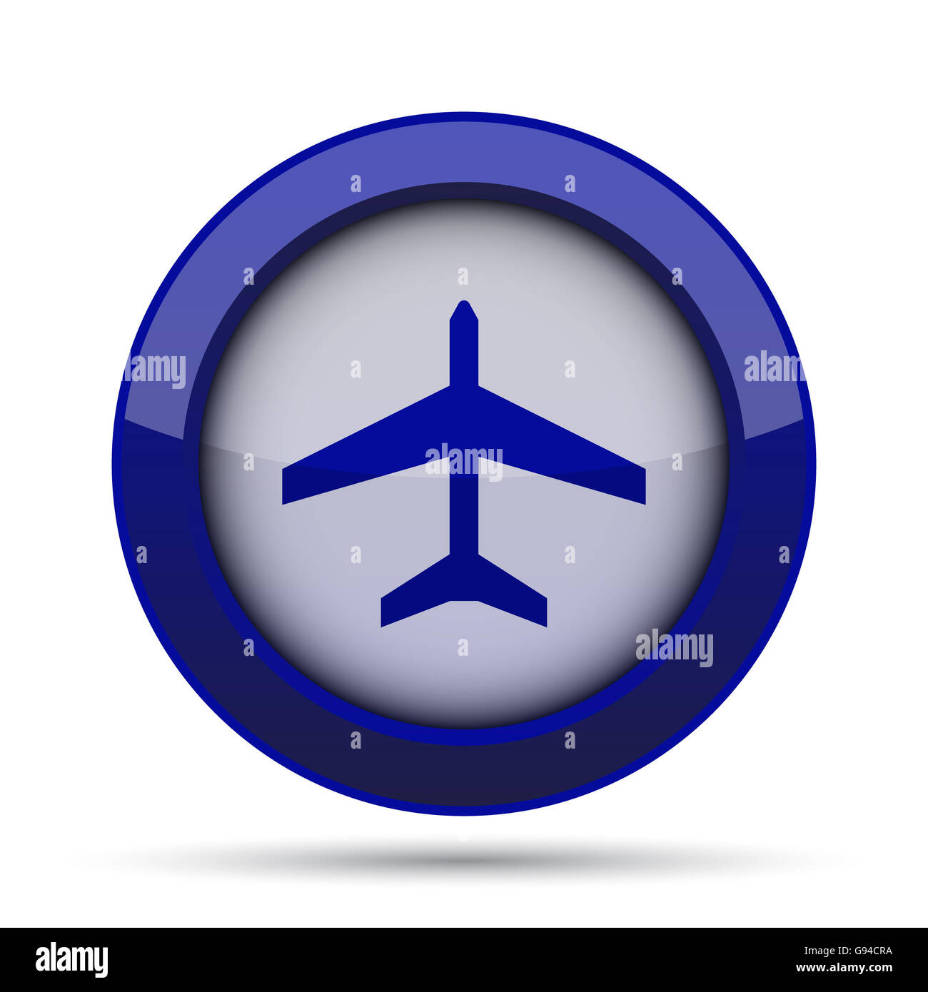 Plane icon. Internet button on white background Stock Photo - Alamy