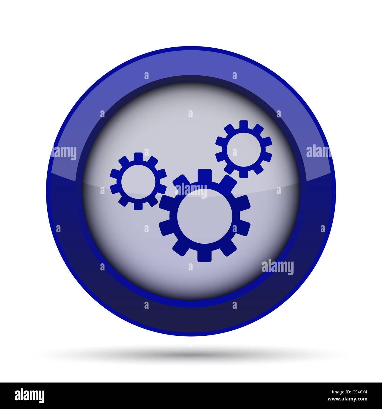 Settings icon. Internet button on white background Stock Photo - Alamy