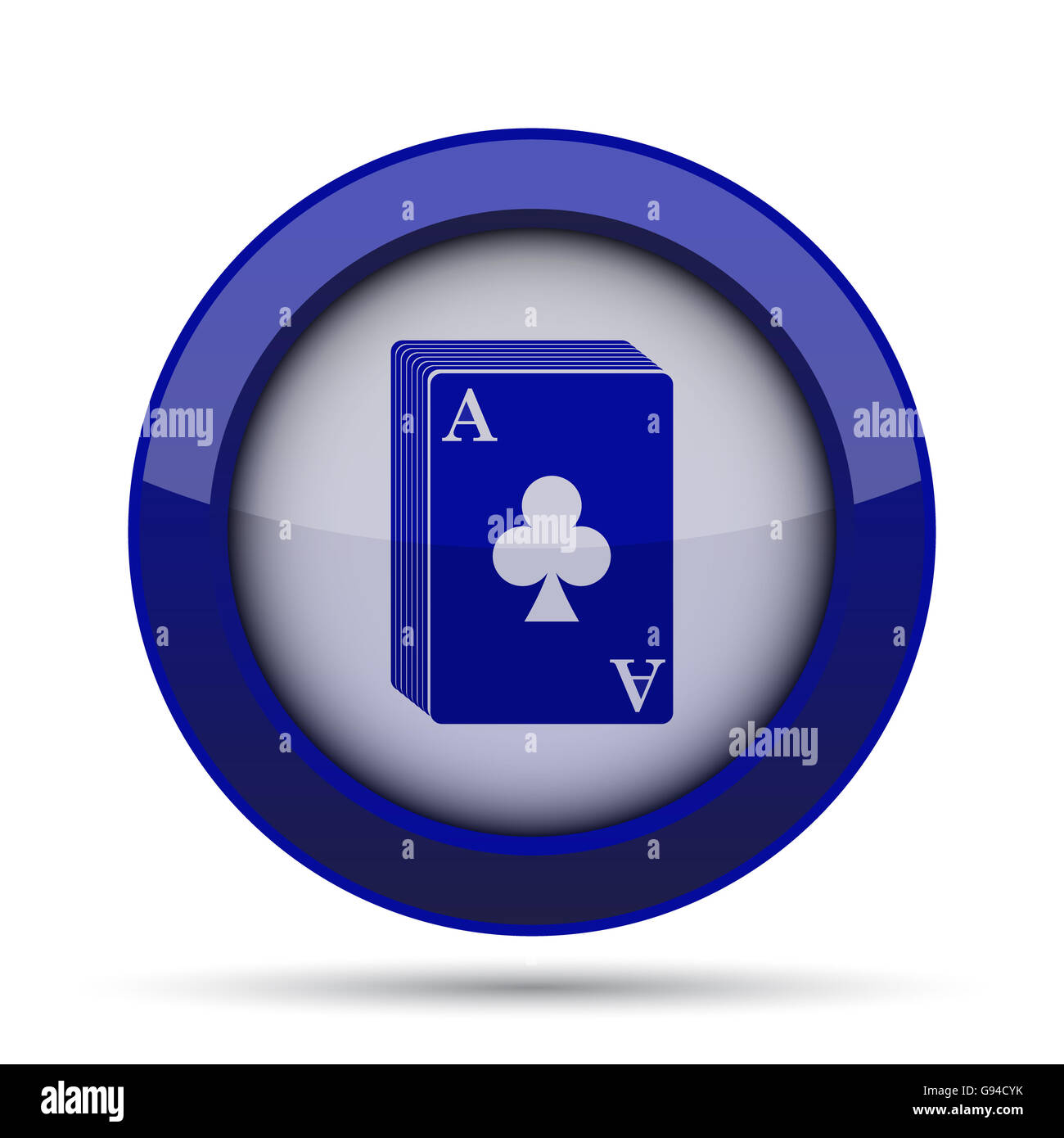 Deck of cards icon. Internet button on white background Stock Photo - Alamy