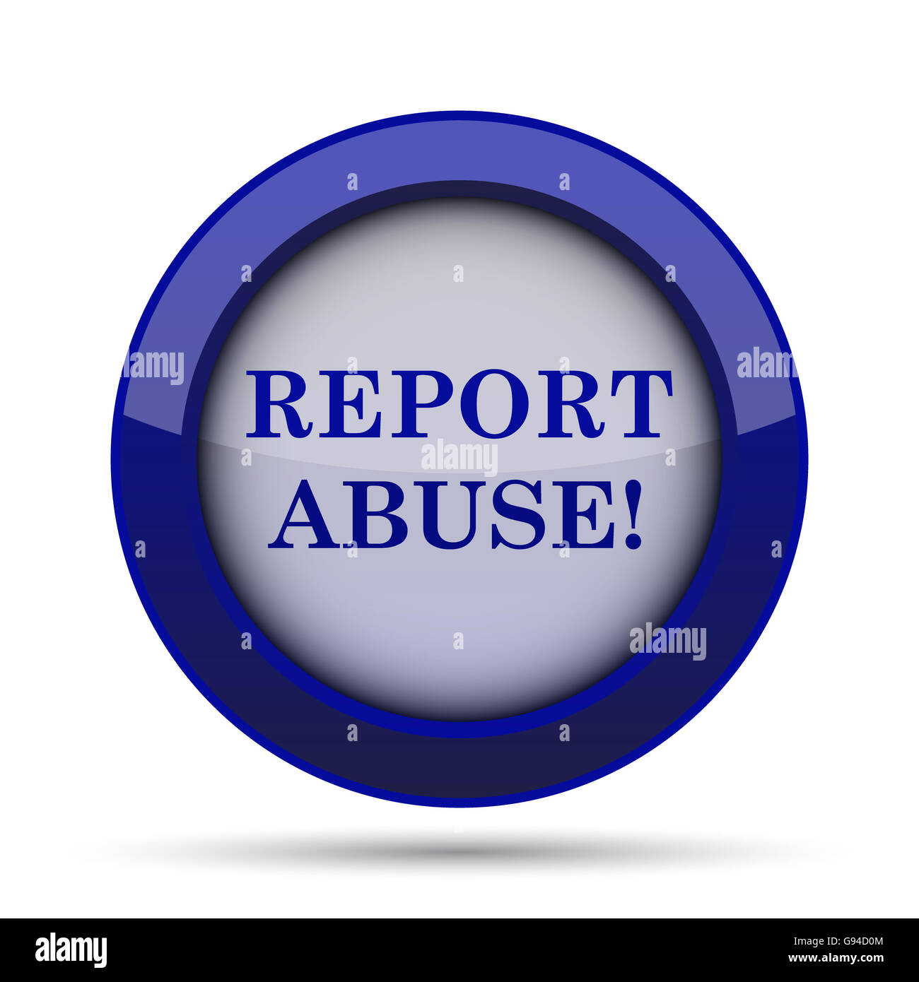 Report abuse icon. Internet button on white background Stock Photo - Alamy