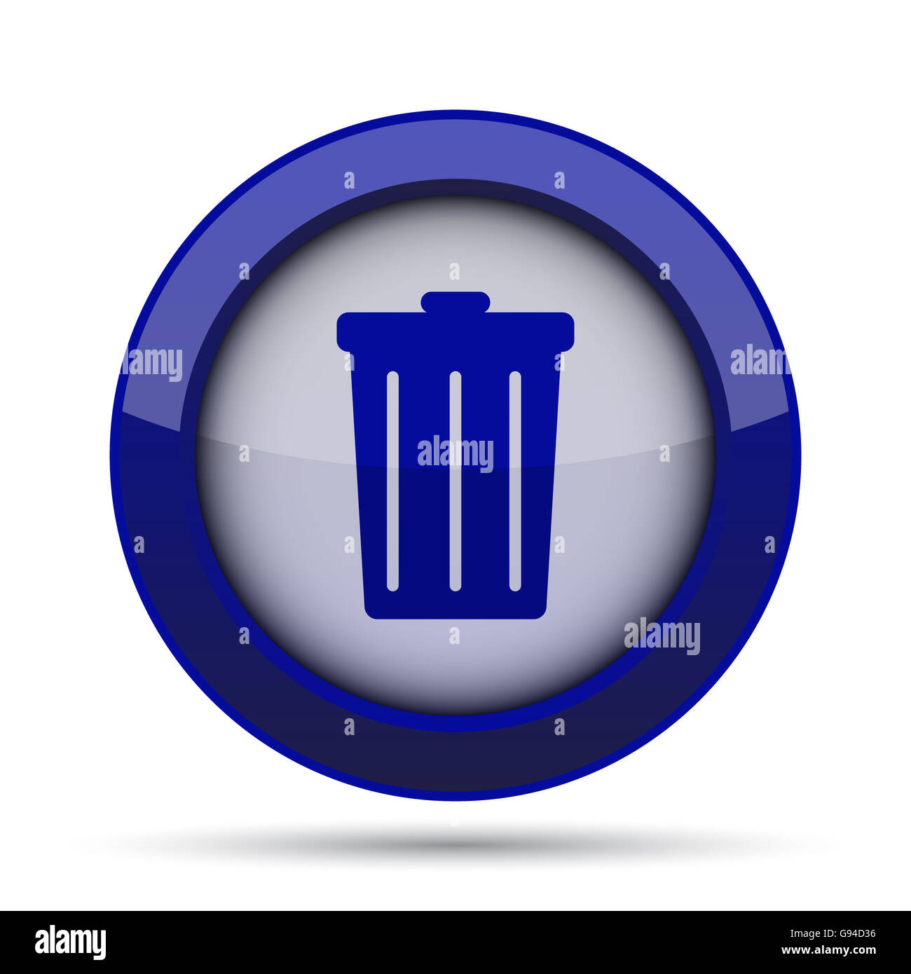 Bin icon. Internet button on white background Stock Photo - Alamy