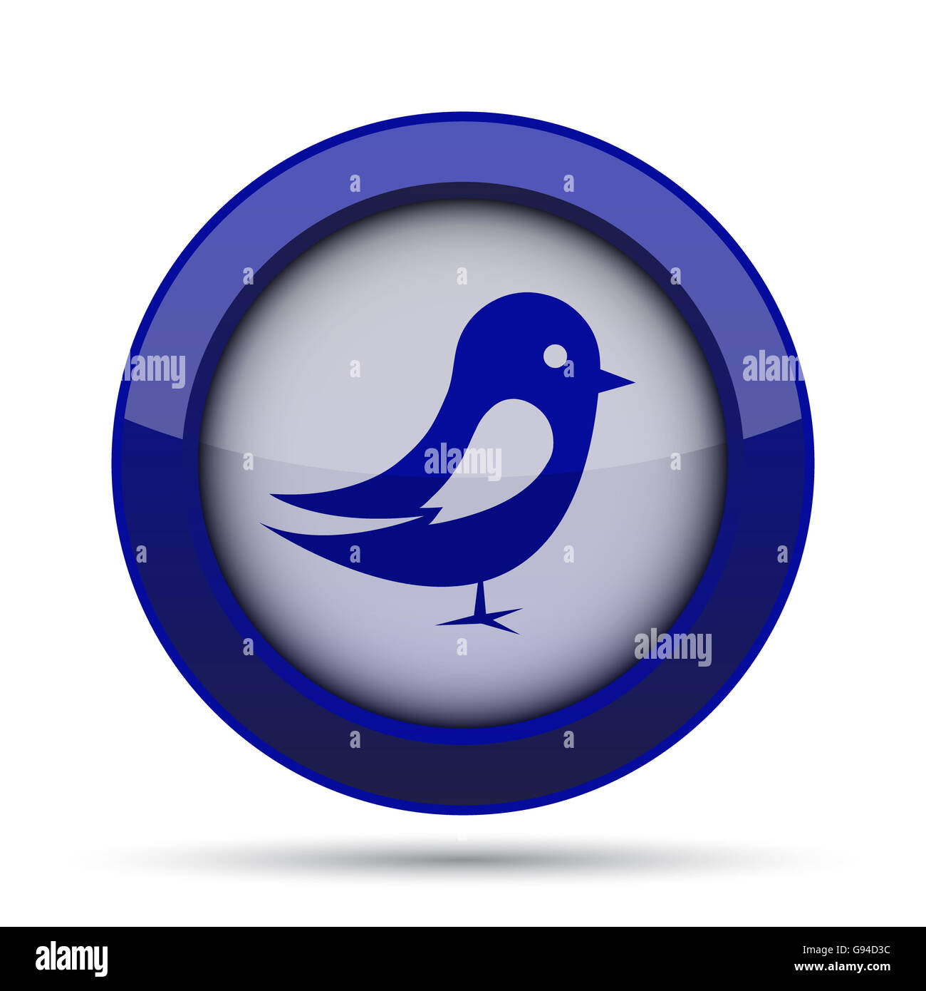 Bird icon. Internet button on white background Stock Photo - Alamy