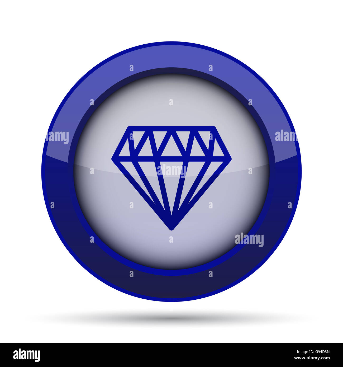 Diamond icon. Internet button on white background Stock Photo - Alamy