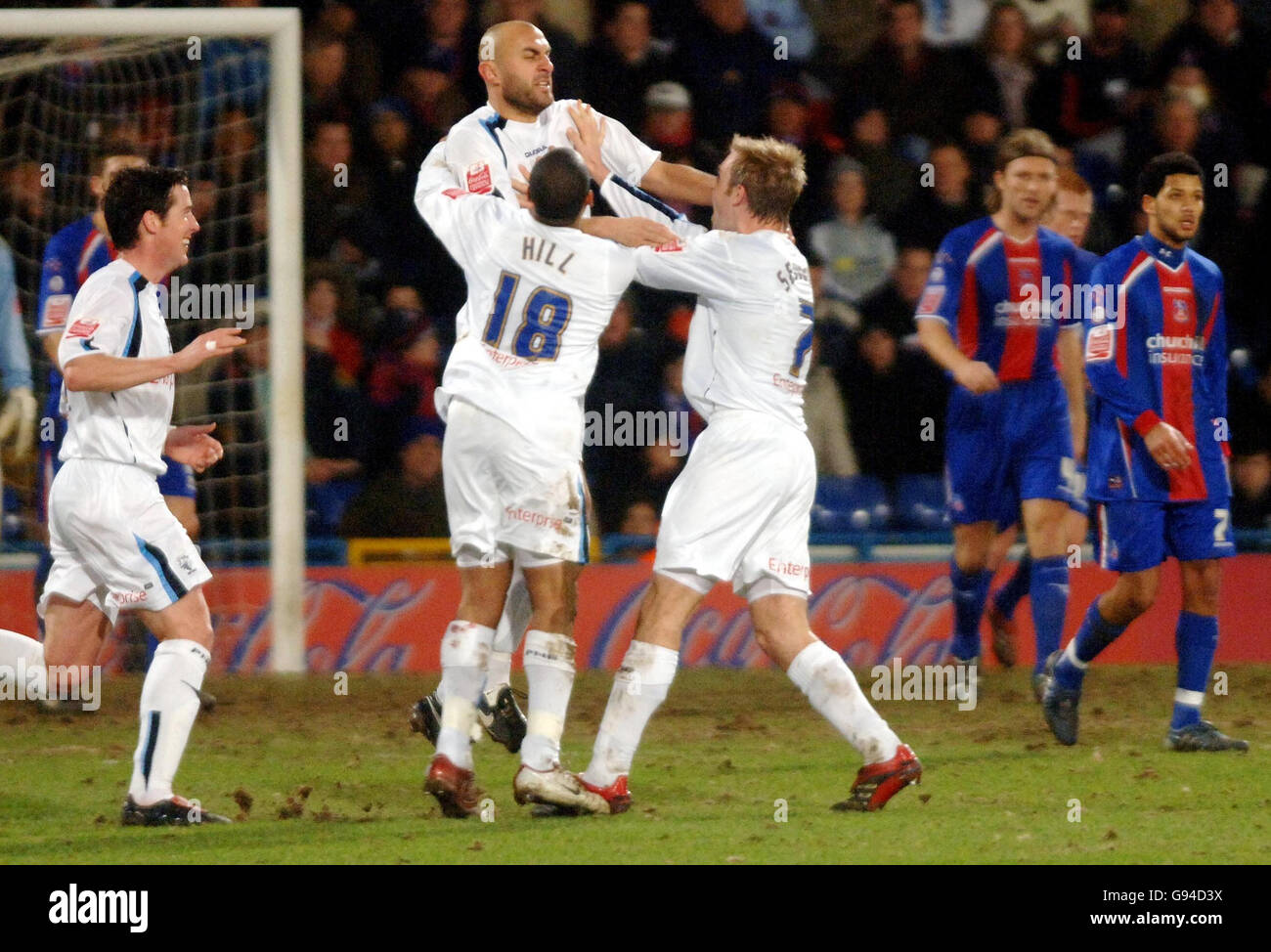 Preston's Daniele Dichio (top) celebrates scoring against Crystal ...