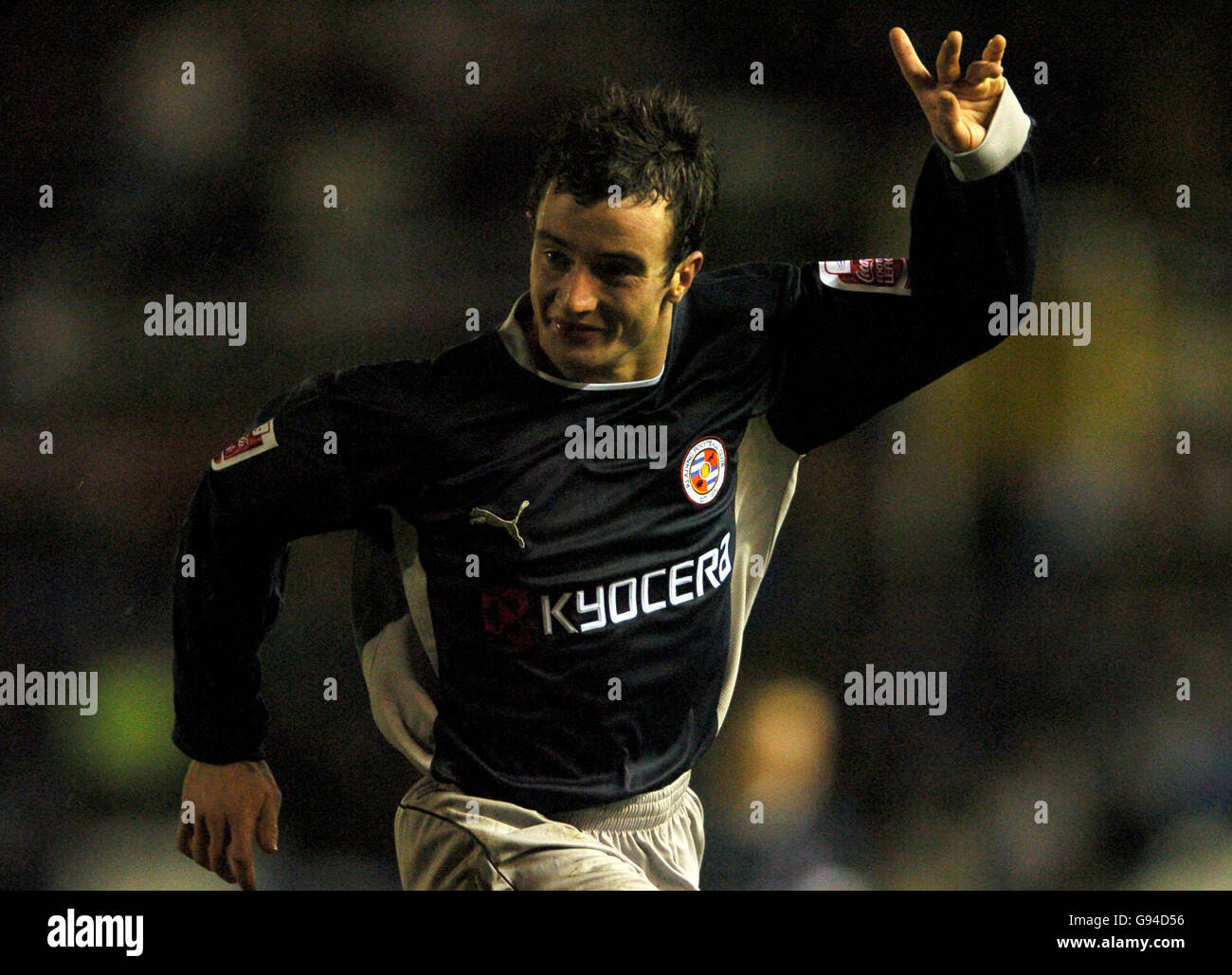 Reading's Stephen Hunt celebrates his goal to make the score 1-1 ...