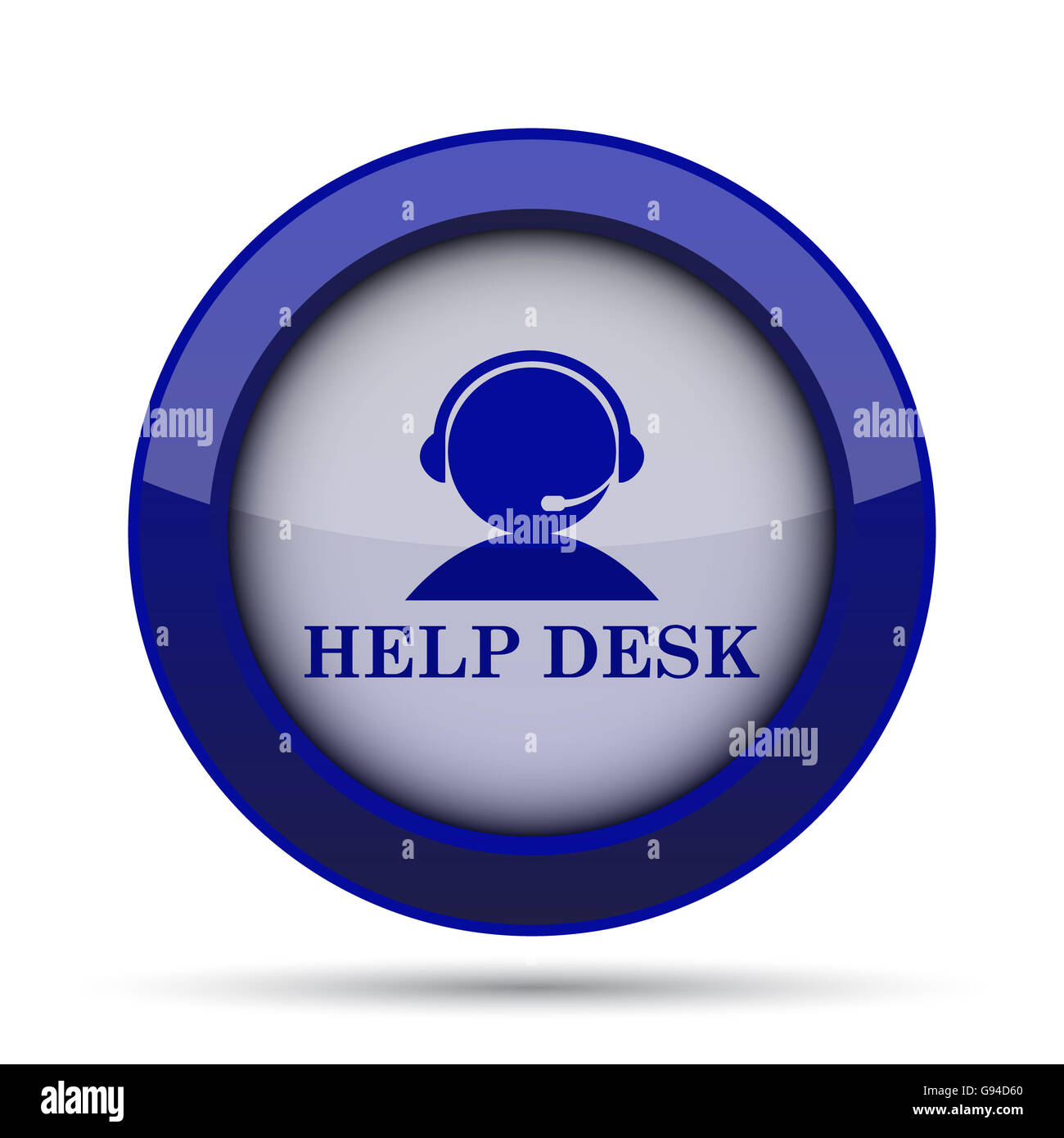 Helpdesk icon. Internet button on white background Stock Photo - Alamy