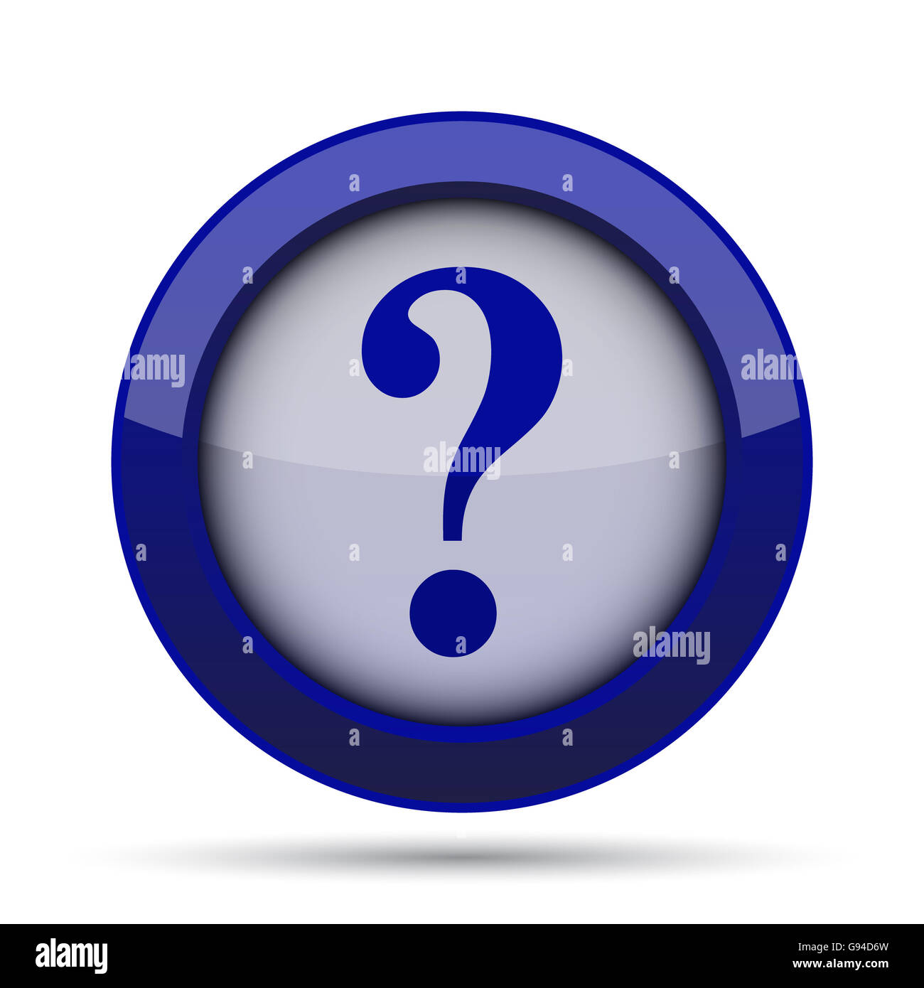 Question mark icon. Internet button on white background Stock Photo - Alamy