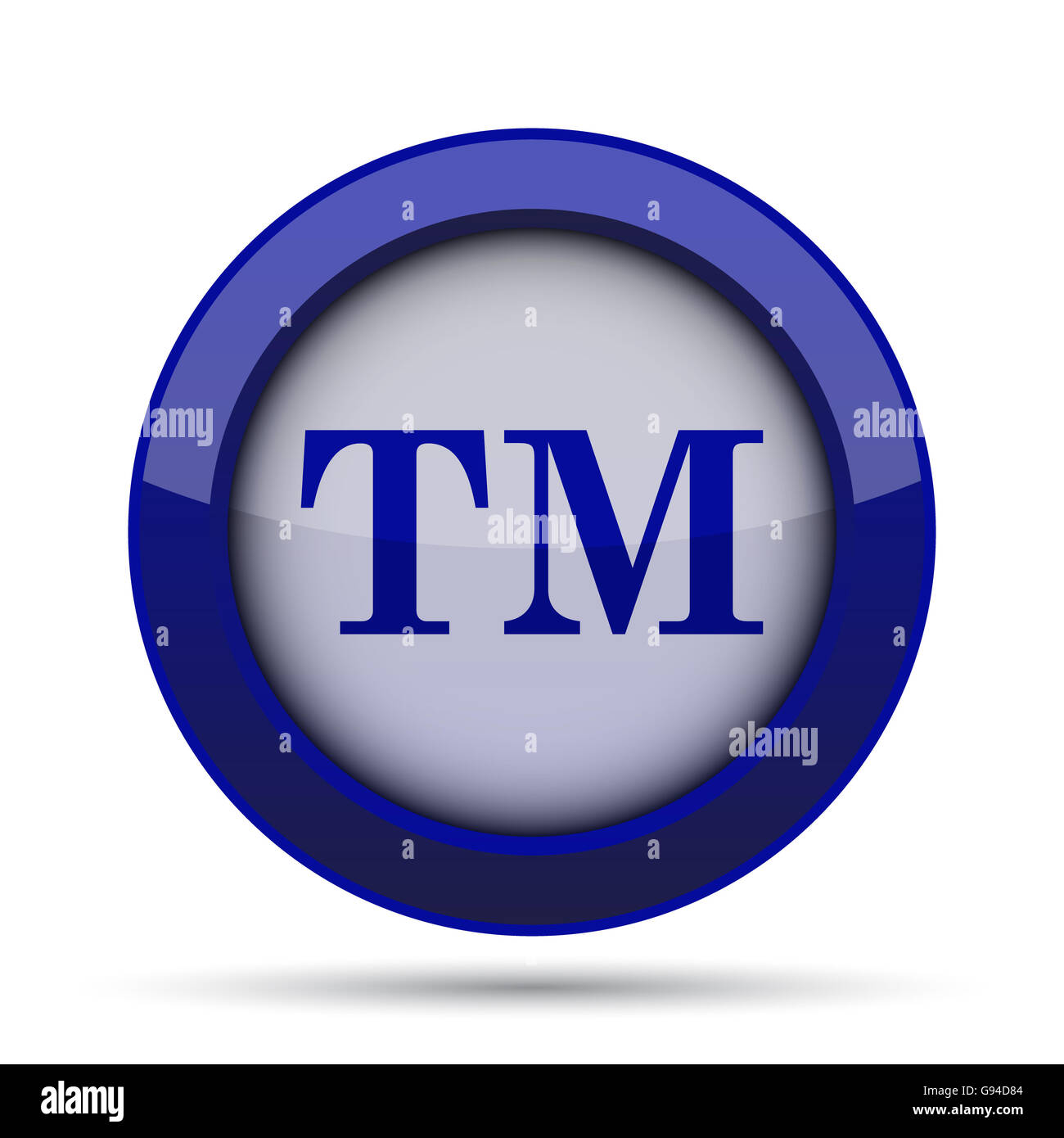 Trade mark icon. Internet button on white background Stock Photo - Alamy