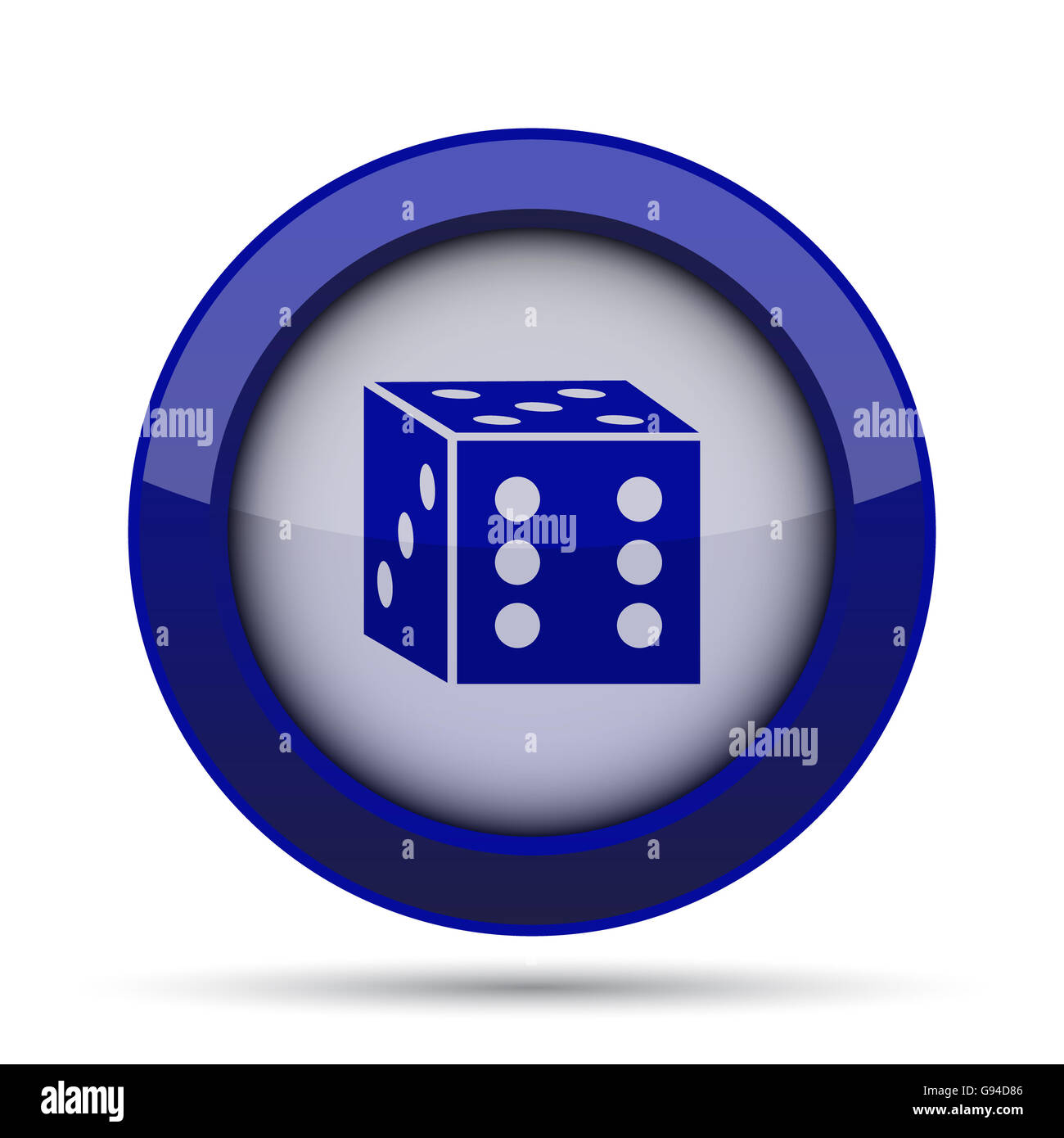 Dice icon. Internet button on white background Stock Photo - Alamy