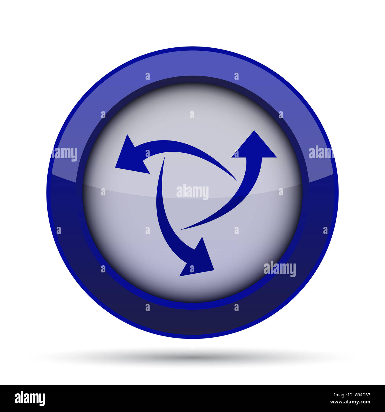 Change icon. Internet button on white background Stock Photo - Alamy