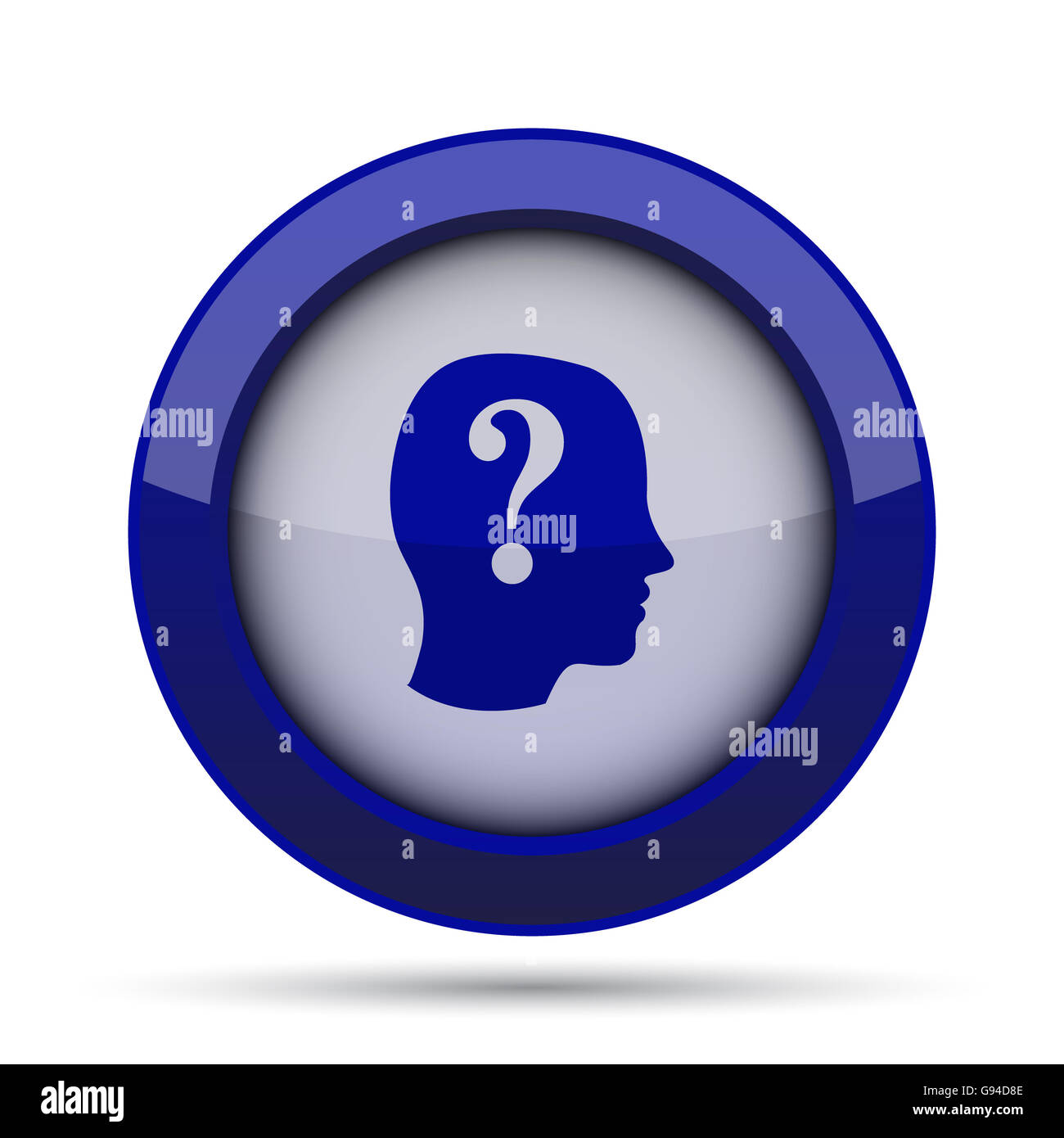Quiz icon. Internet button on white background Stock Photo - Alamy