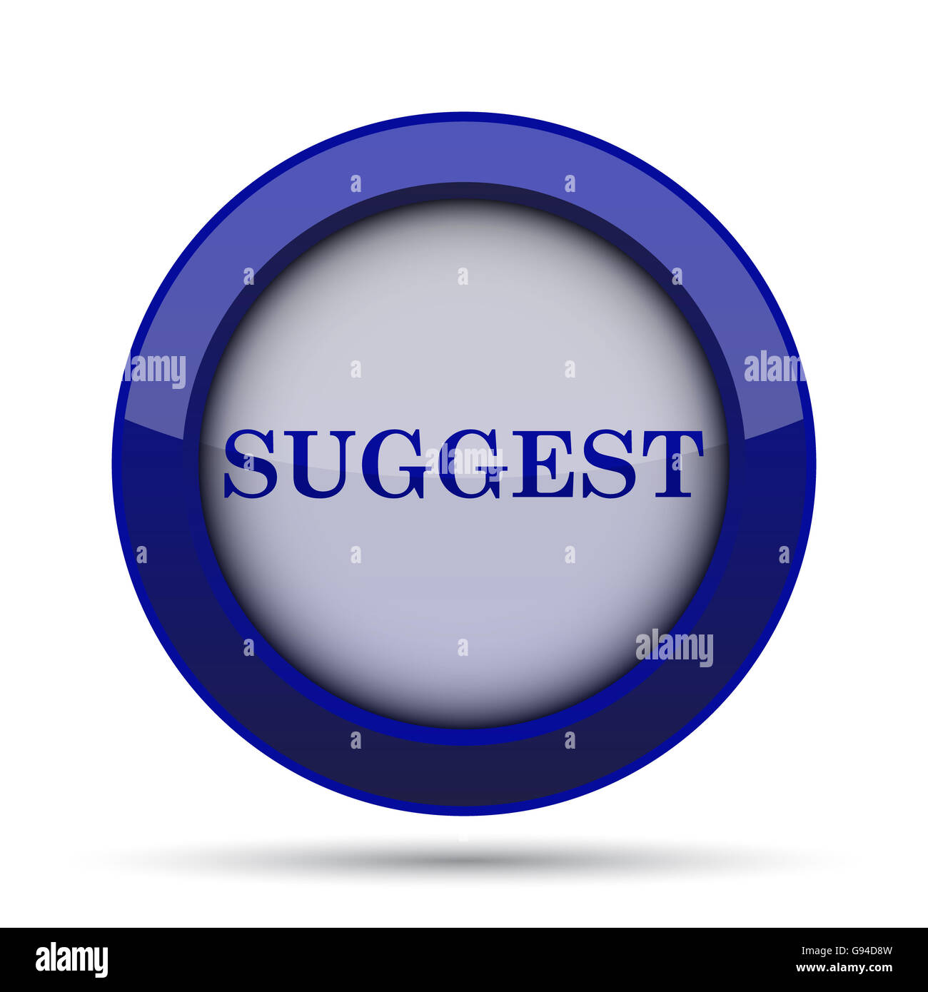 Suggest icon. Internet button on white background Stock Photo - Alamy