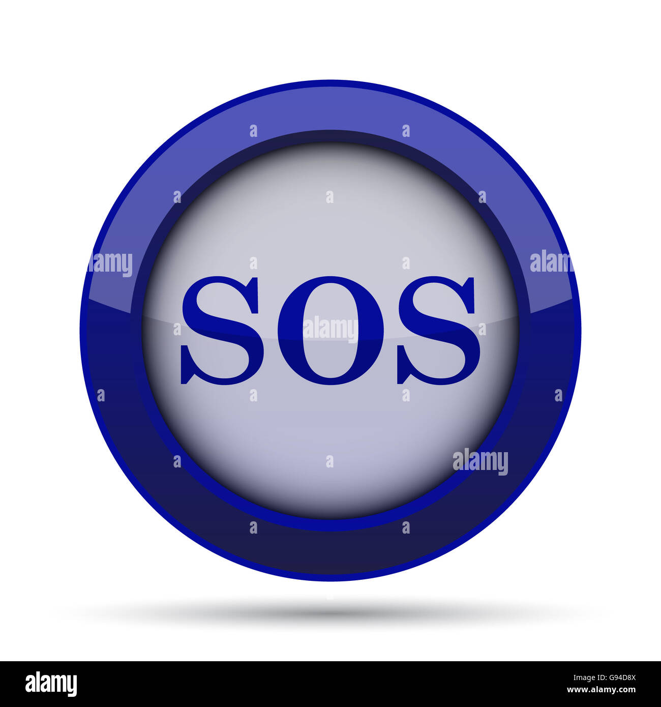 SOS icon. Internet button on white background Stock Photo - Alamy