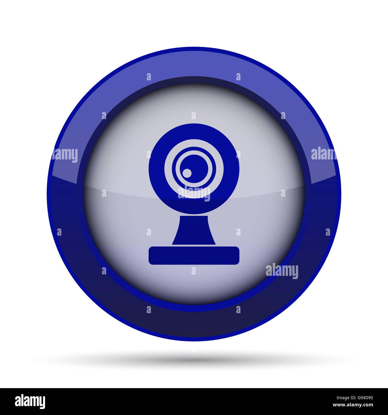 Webcam icon. Internet button on white background Stock Photo - Alamy