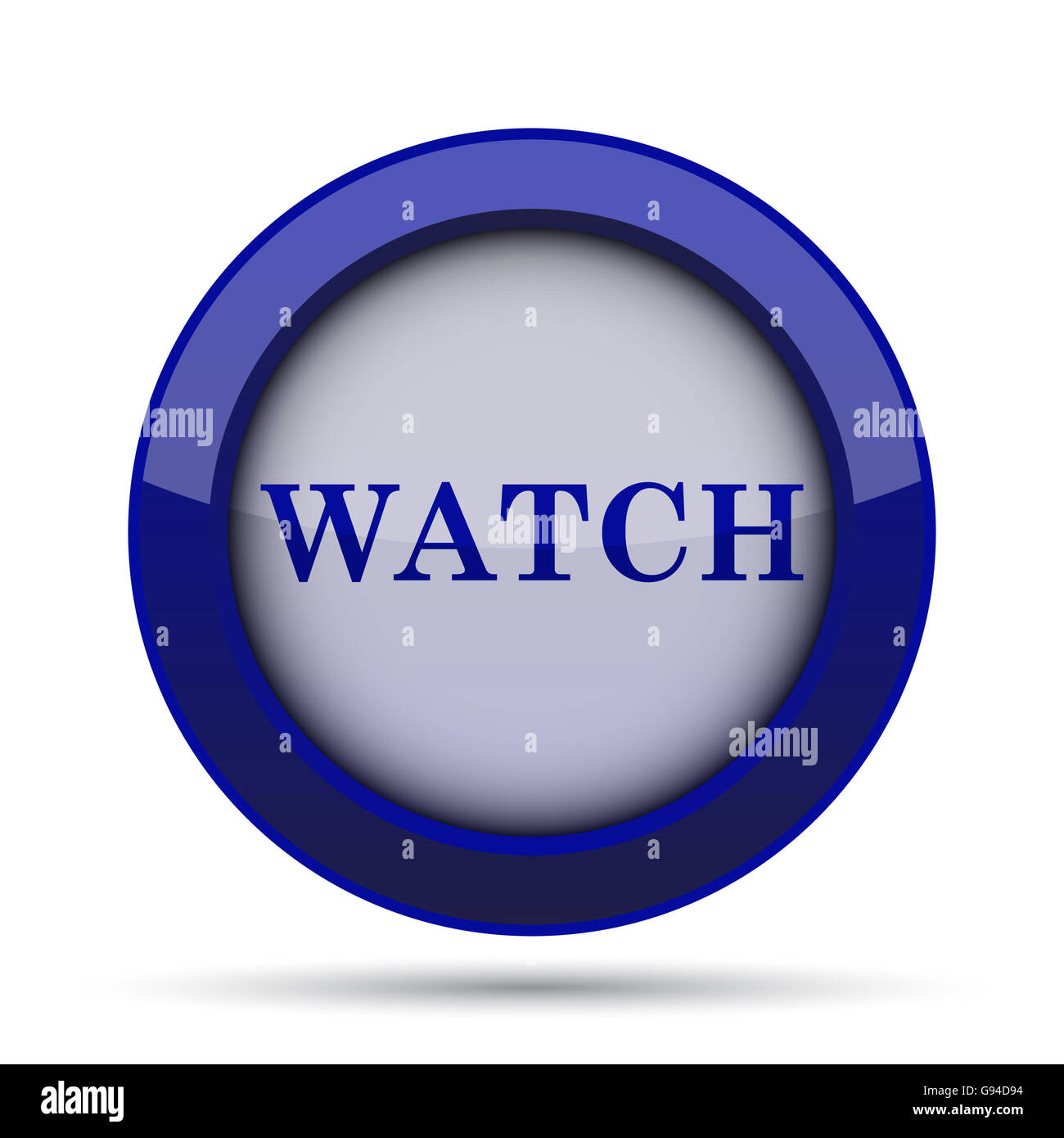 Watch icon. Internet button on white background Stock Photo - Alamy