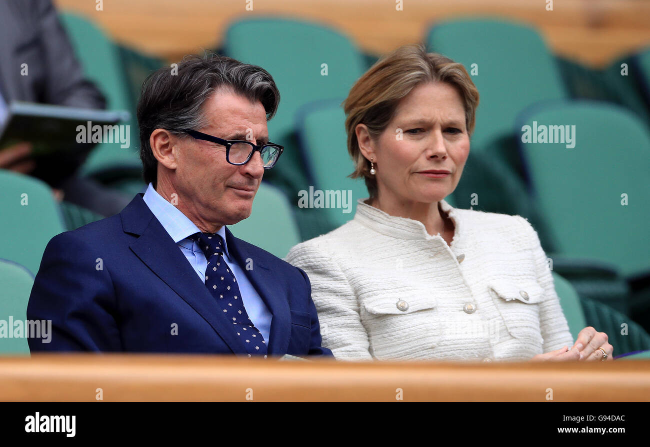 Lord Seb Coe and Lady Carole Coe in the royal box on day Four of the ...