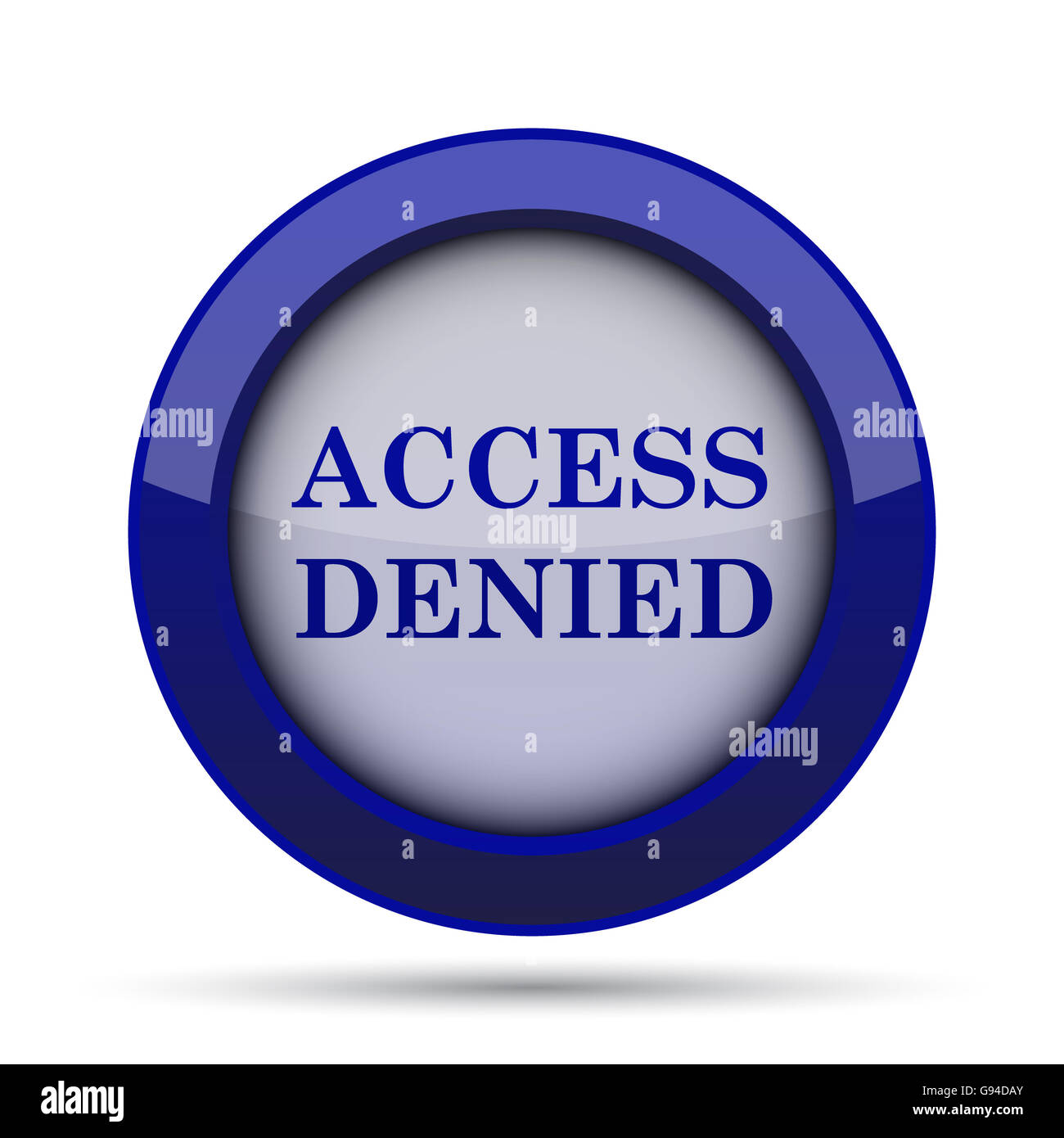 Access denied icon. Internet button on white background Stock Photo - Alamy
