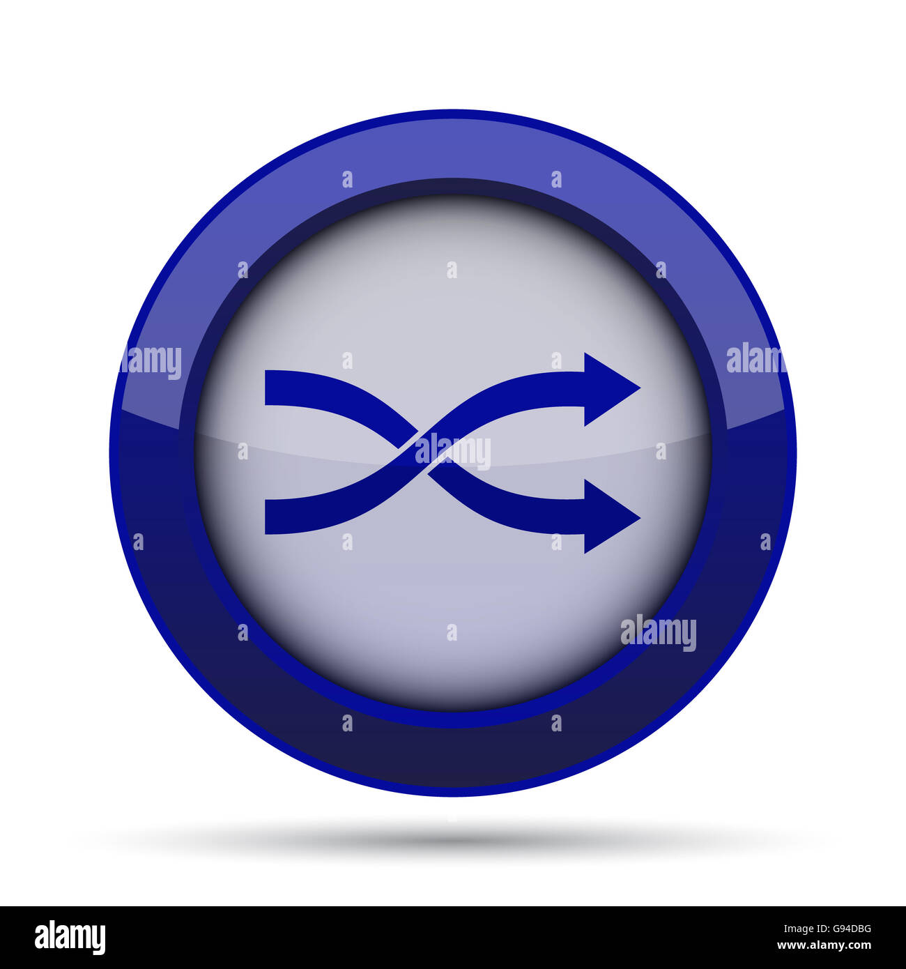 Shuffle icon. Internet button on white background Stock Photo - Alamy