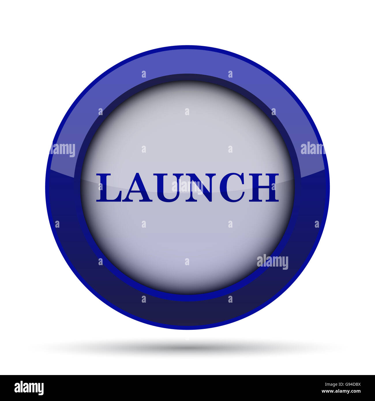 Launch icon. Internet button on white background Stock Photo - Alamy