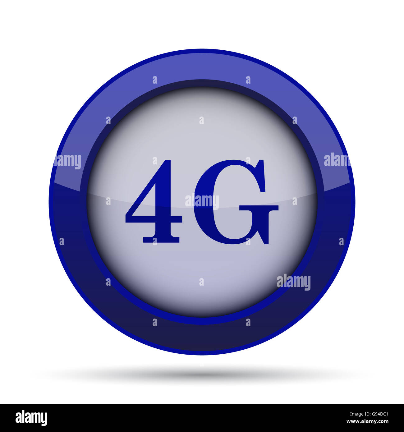4G icon. Internet button on white background Stock Photo - Alamy