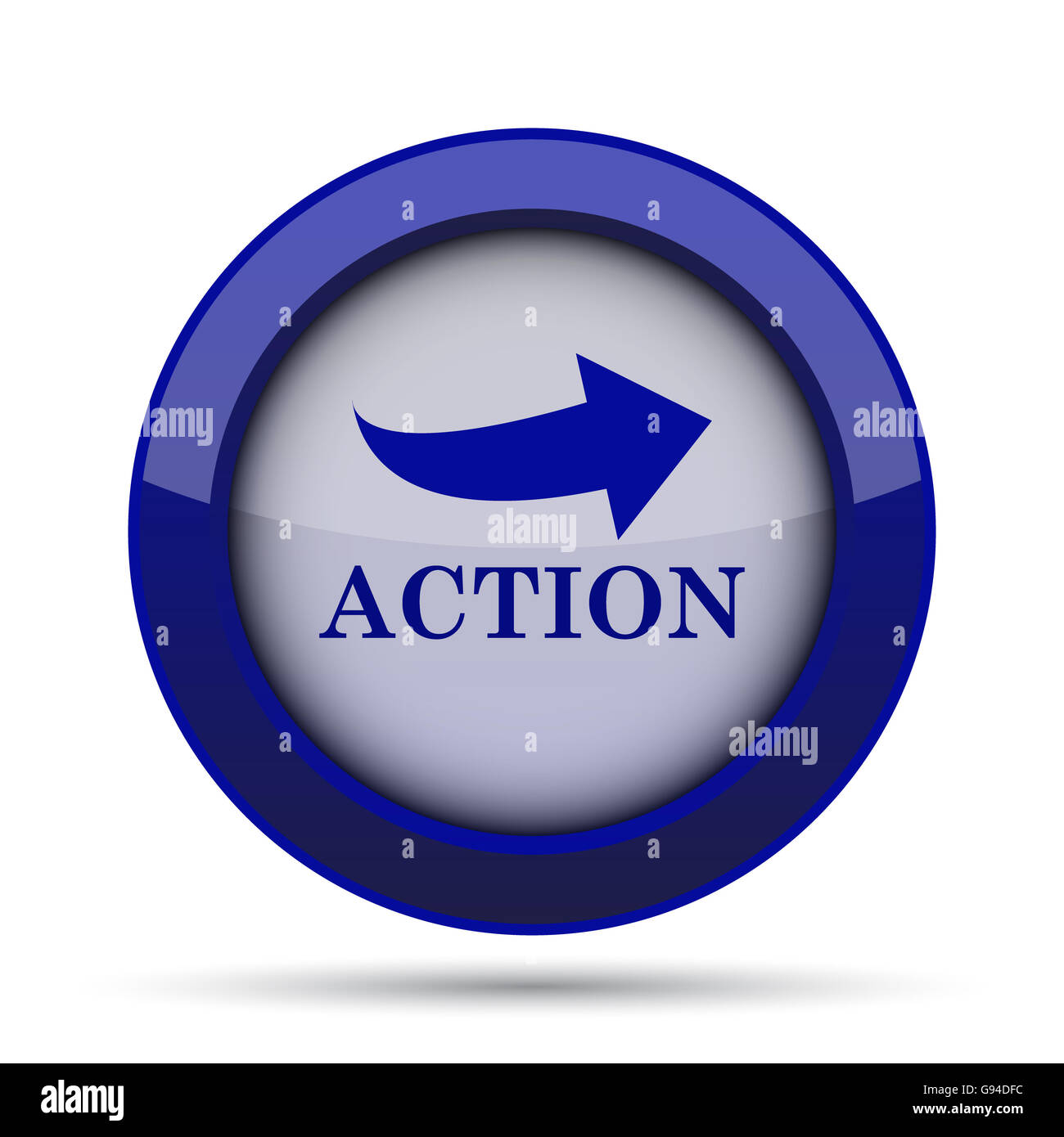 Take action button on computer Cut Out Stock Images & Pictures - Alamy