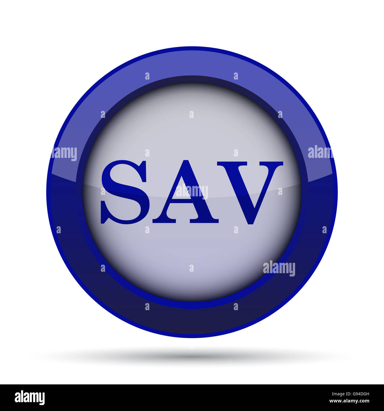 SAV icon. Internet button on white background Stock Photo - Alamy
