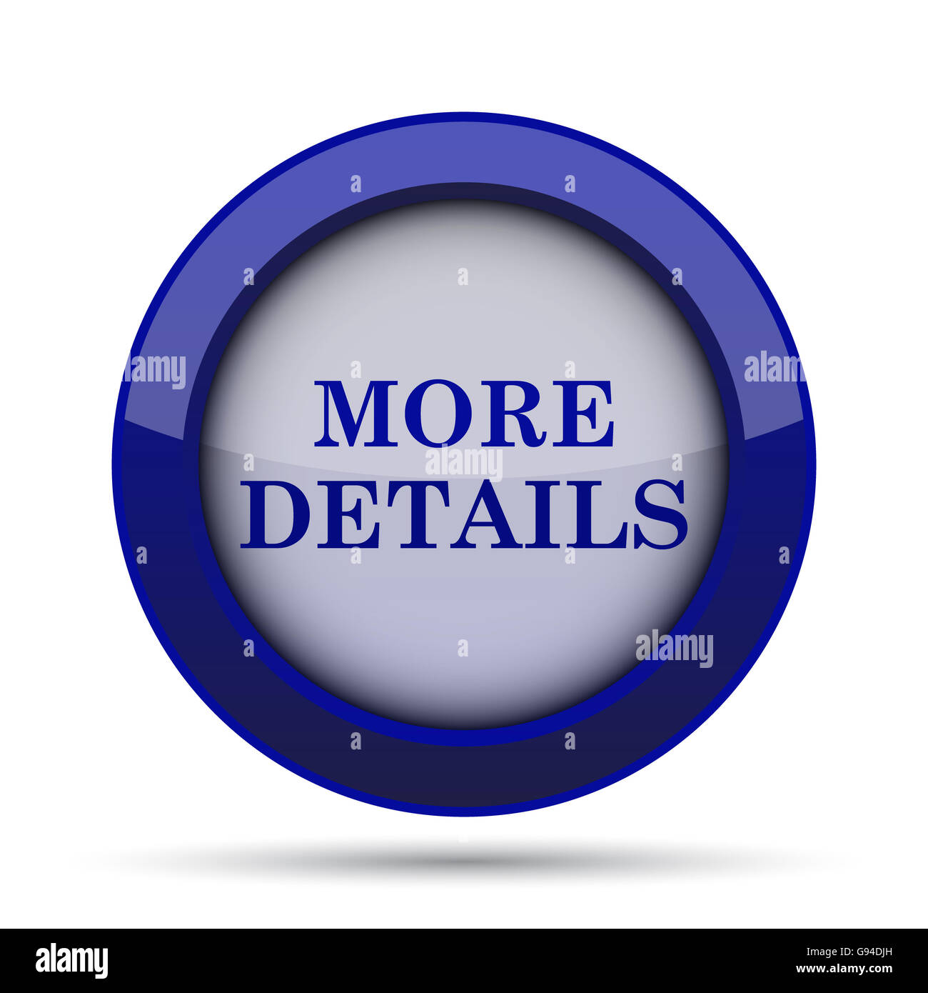 More details icon. Internet button on white background Stock Photo - Alamy