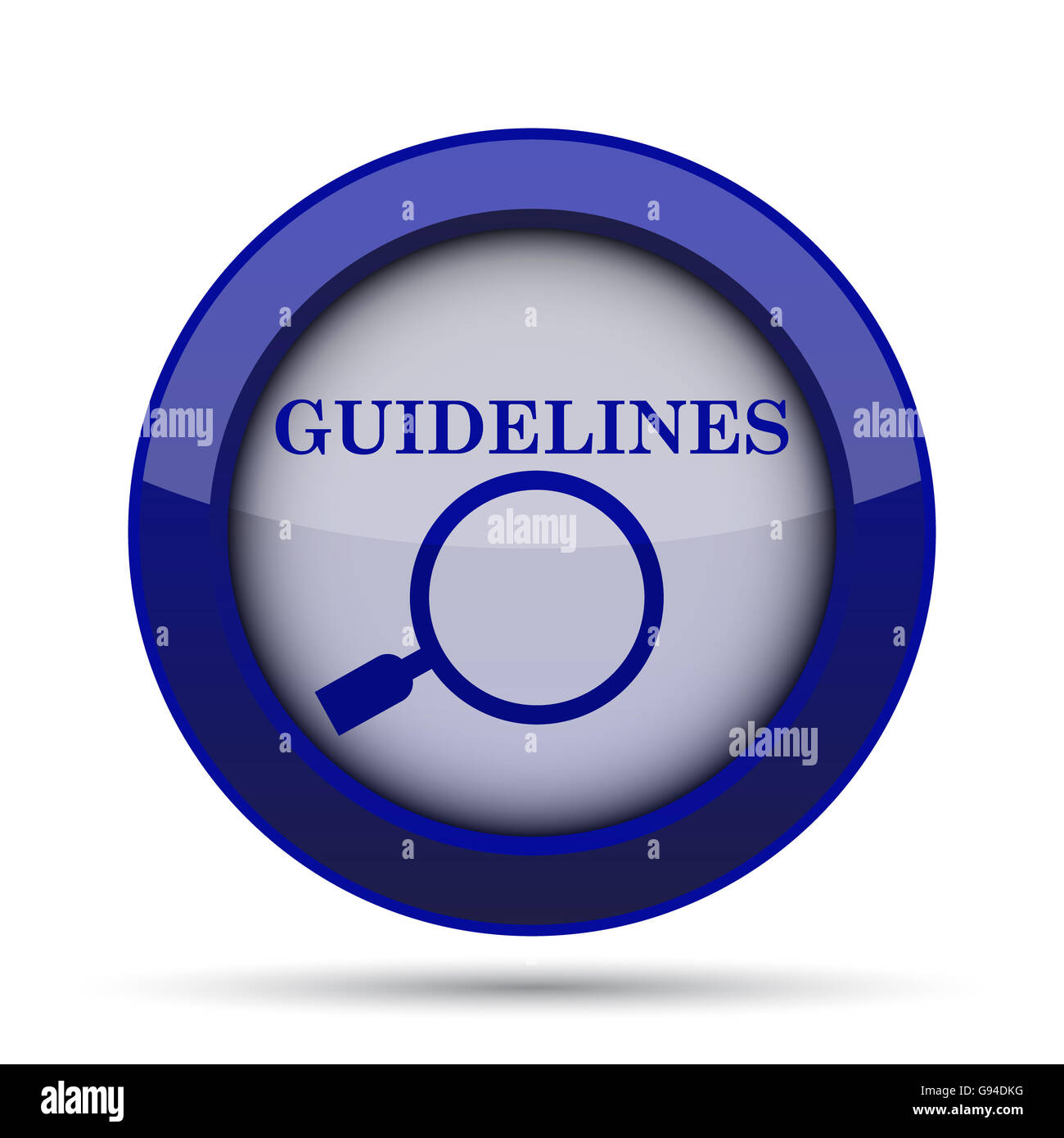 Guidelines icon. Internet button on white background Stock Photo - Alamy