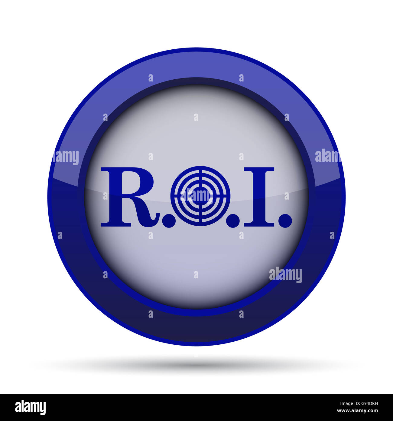 ROI icon. Internet button on white background Stock Photo - Alamy