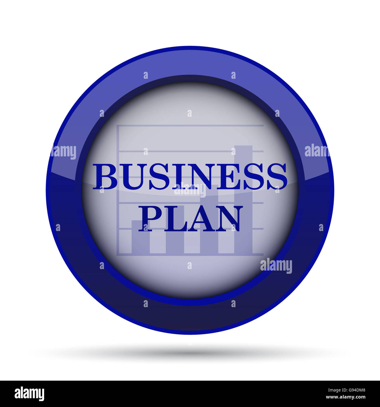 Business plan icon. Internet button on white background Stock Photo - Alamy
