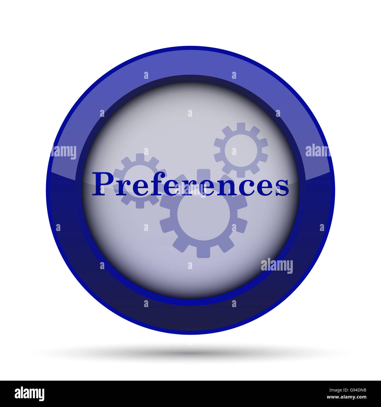 Preferences icon. Internet button on white background Stock Photo - Alamy