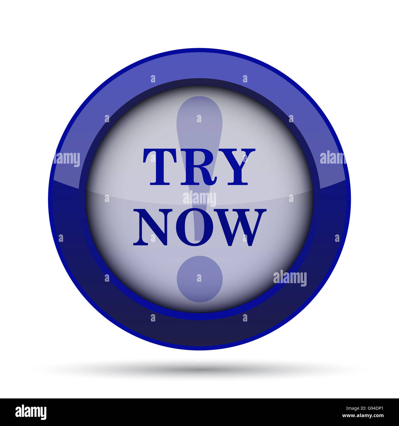 Try now icon. Internet button on white background Stock Photo - Alamy