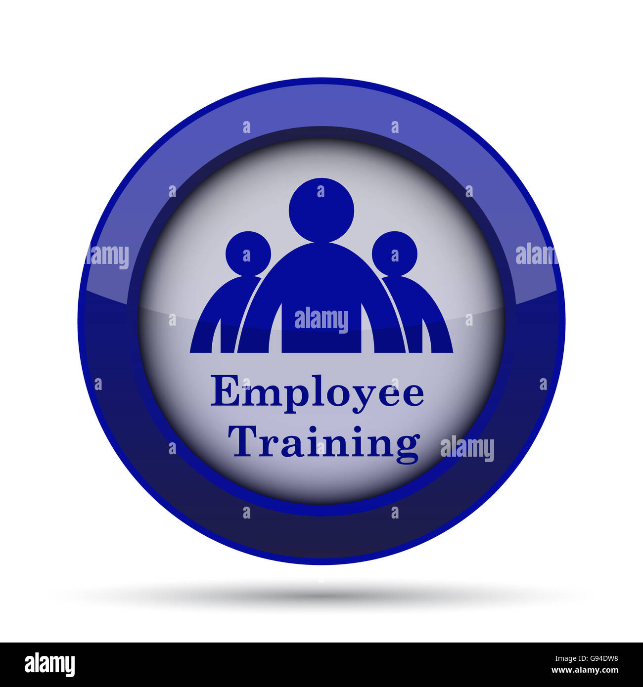 Employee training icon. Internet button on white background Stock Photo ...