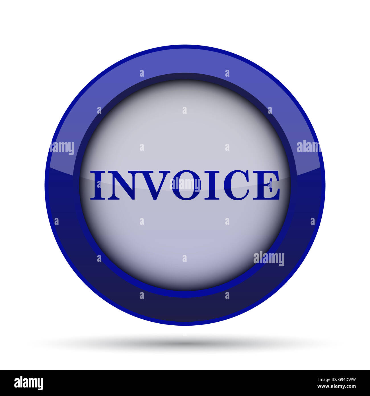 Invoice icon. Internet button on white background Stock Photo - Alamy