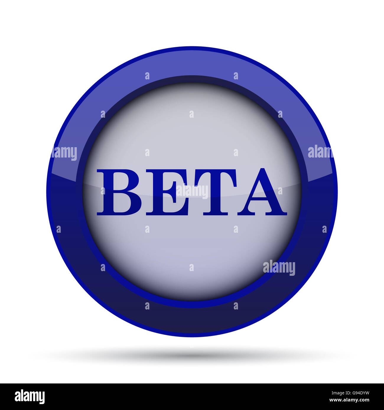 Beta icon. Internet button on white background Stock Photo - Alamy