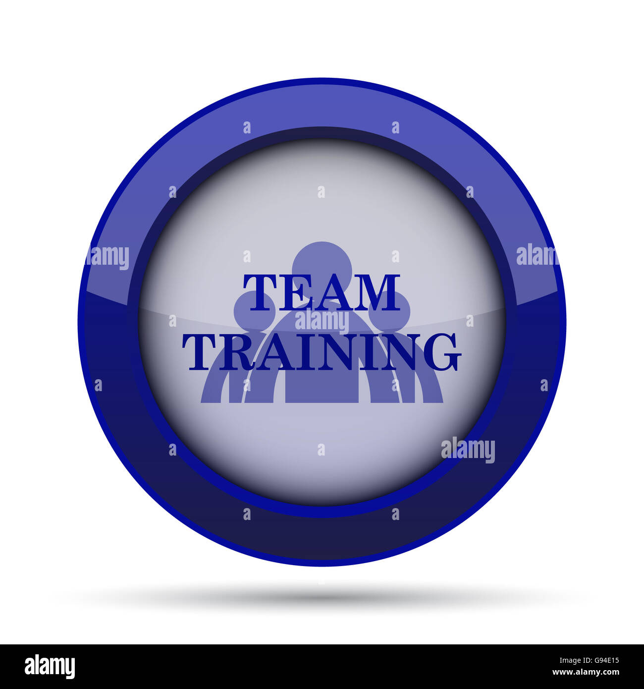 Team training icon. Internet button on white background Stock Photo - Alamy