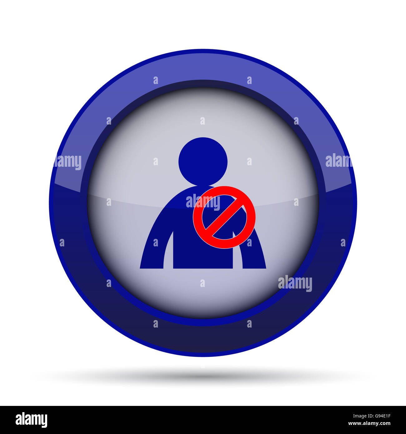 User offline icon. Internet button on white background Stock Photo - Alamy